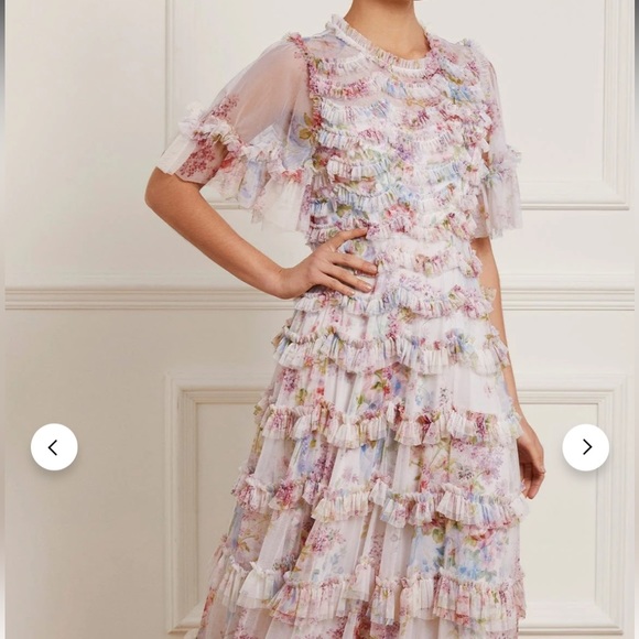 Needle & Thread | Dresses | Needle And Thread Floral Wonder Ruffle ...